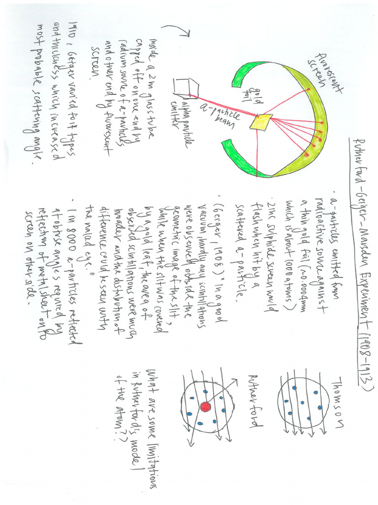Rutherfords Gold Foil Experiment | PDF