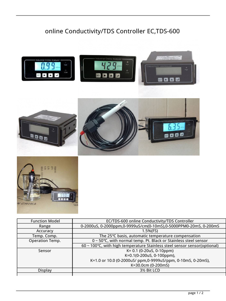 TDS 600 | PDF | Electrical Engineering | Electricity