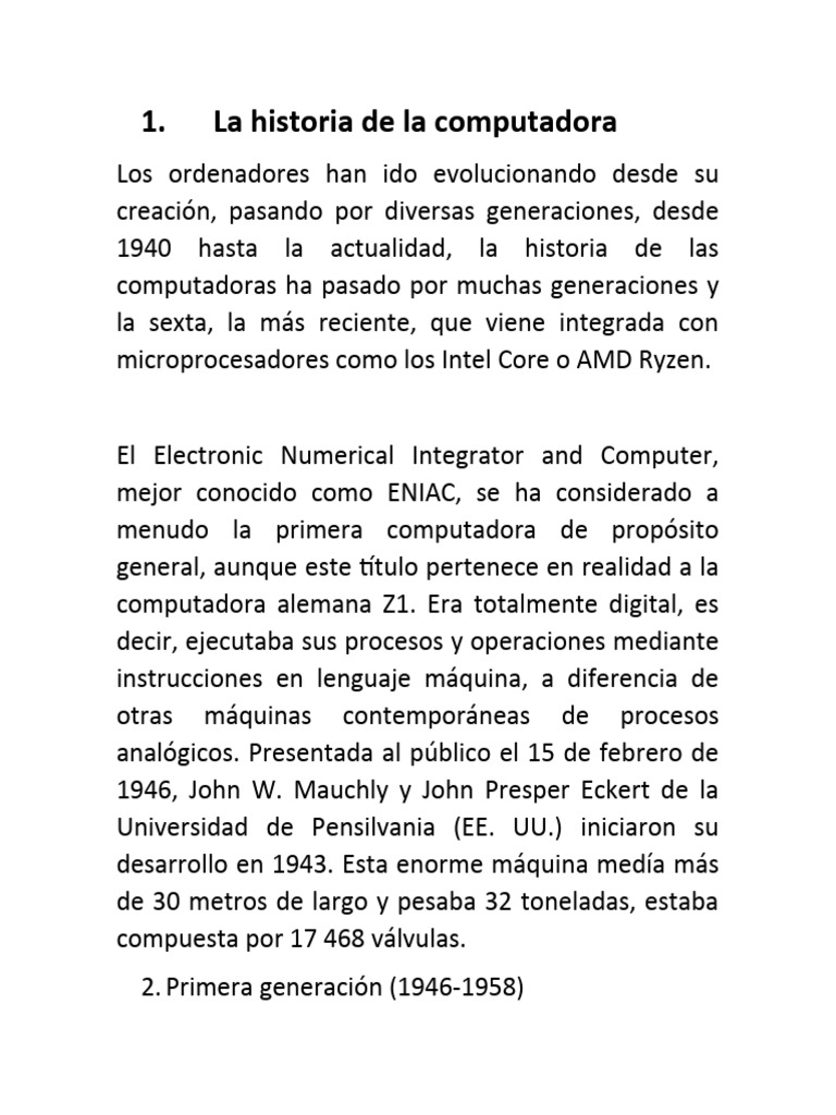 La Historia de La Computadora | PDF