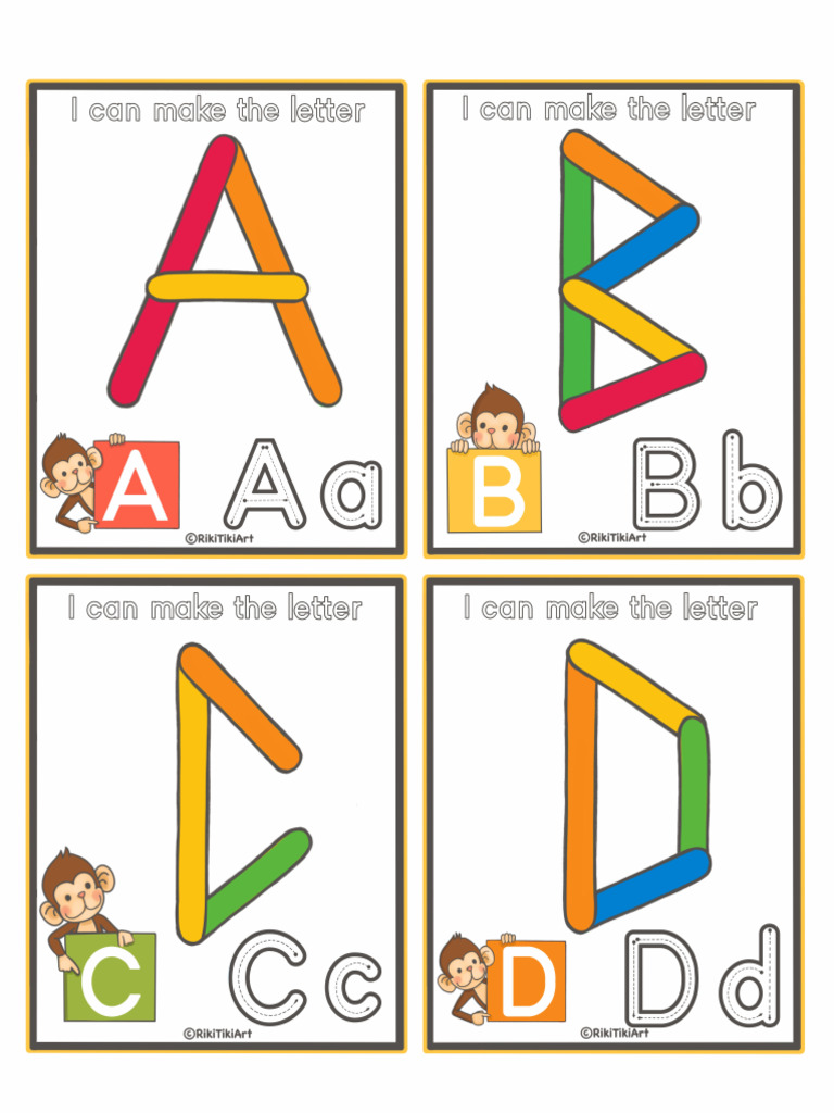 8.5x11 ABC Popsicle Sticks Activity | PDF