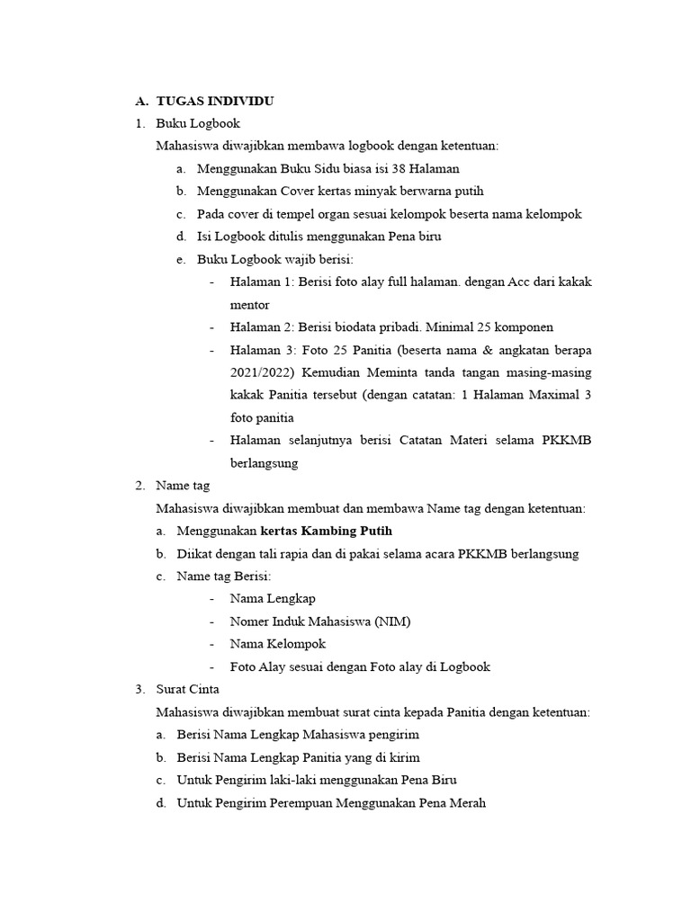 Tugas MABA FK Ump 2023 | PDF