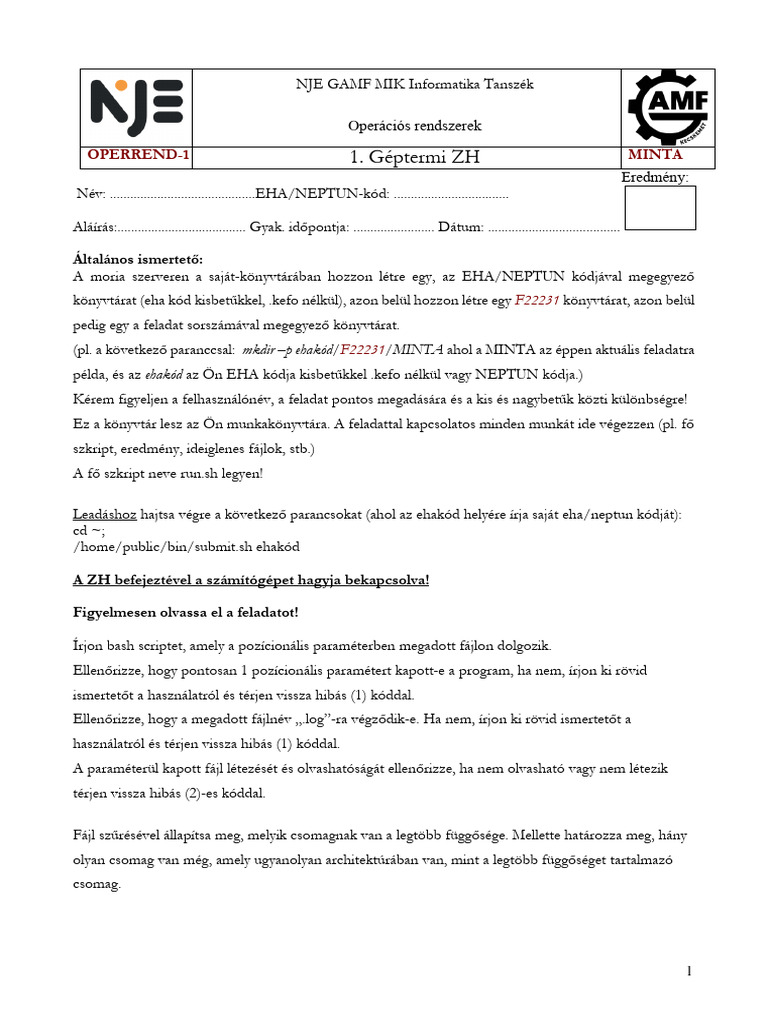 Lab 05 ZH1 Eipp MINTA | PDF