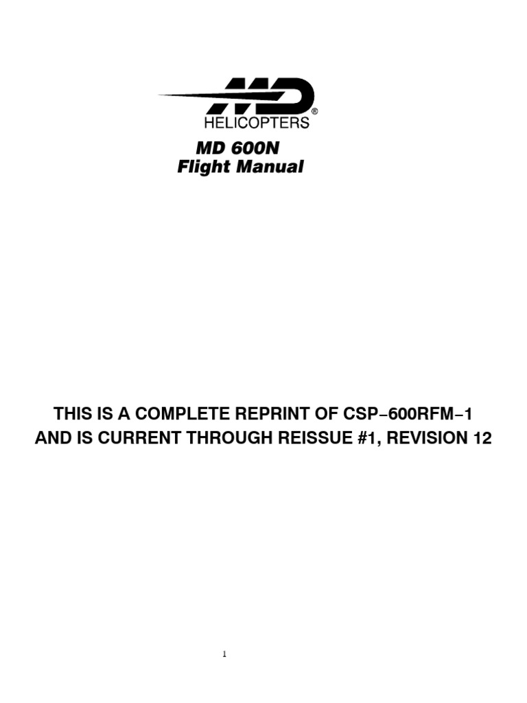 Faa Approved Rotorcraft Flight Manual - MD Helicopters | Download Free ...