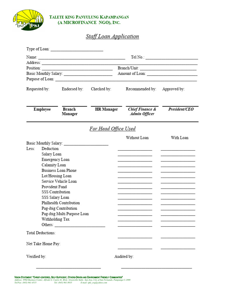 05 Staff Loan Application | PDF | Taxation | Economies