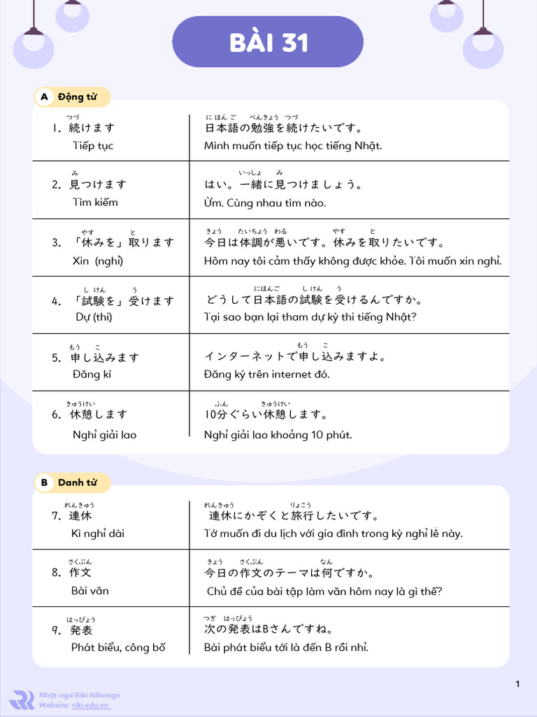 TuvungN4 Bài31 Ebook | PDF