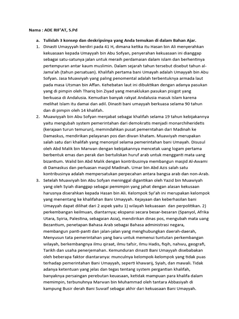 Komponen Analisa Bahan Ajar SKI Kb 2 | PDF