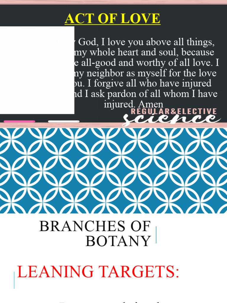Branches of Botany | PDF | Botany | Plants