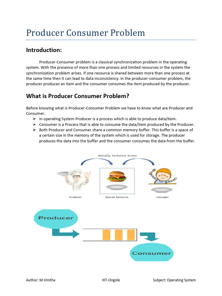 3 7 Producer Consumer Problem Pdf Concurrency Computer Science Operating System Technology