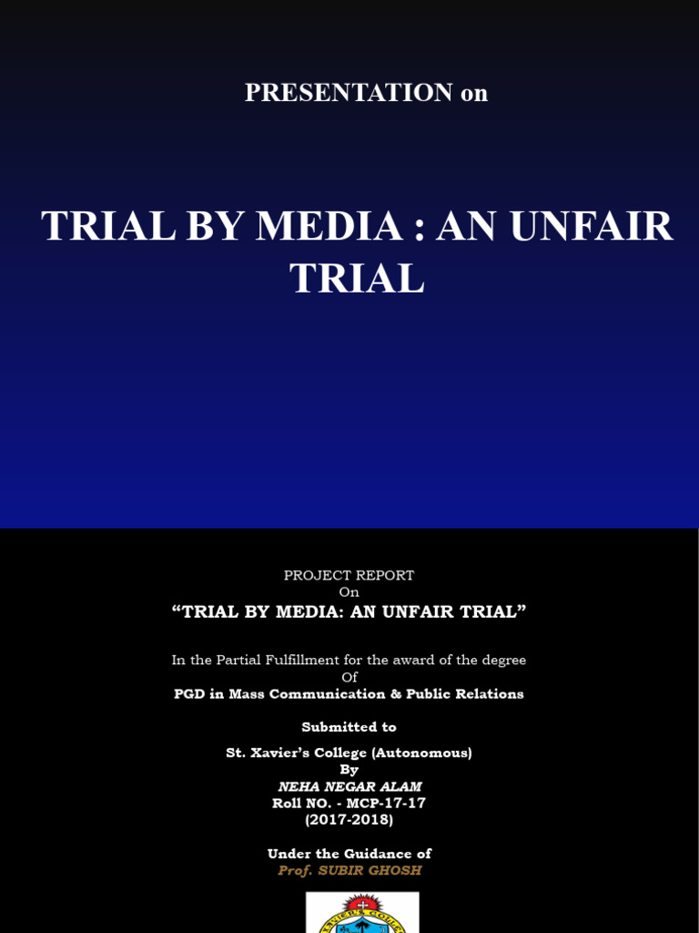 Media Trial Presentation Neha Negar Alam. MCP17 | PDF | Contempt Of ...