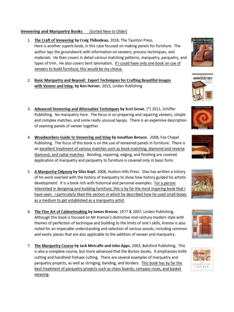 Veneering-and-Marquetry-Books-New-to-Older | PDF | Decorative Arts ...