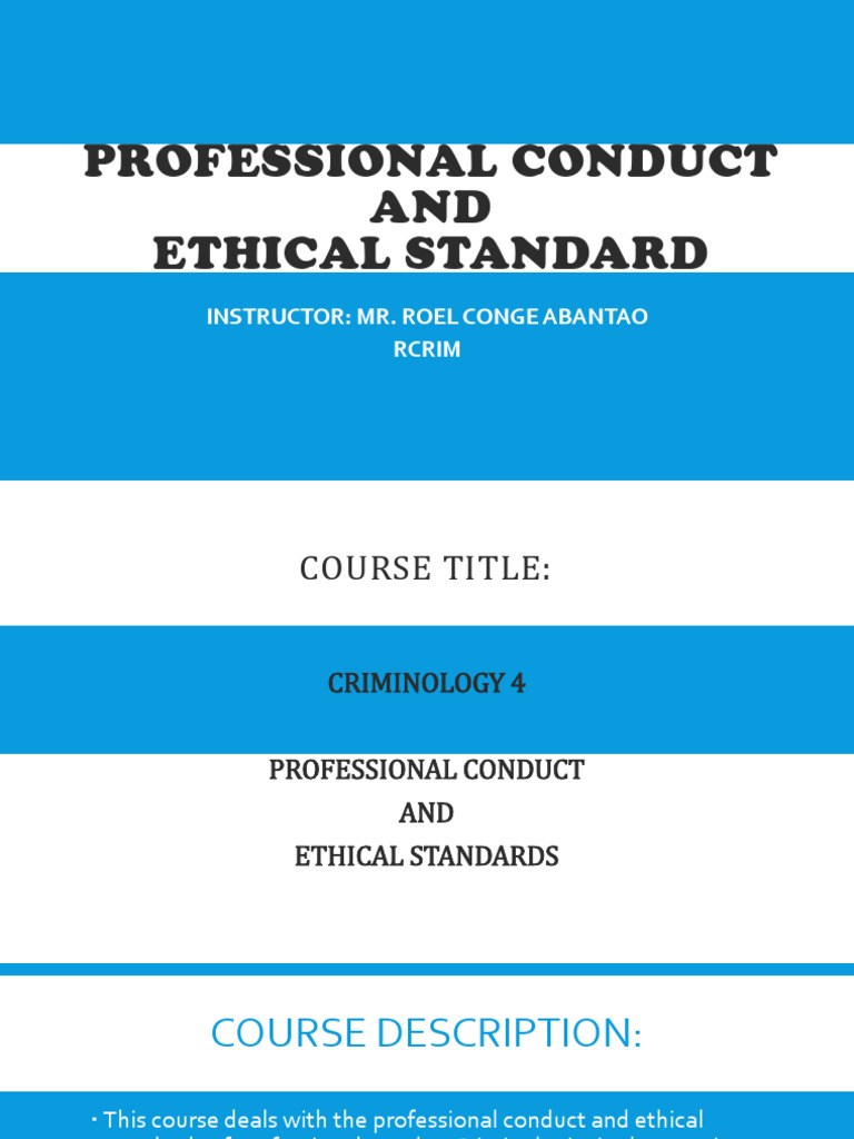 Criminology Ethics Guide | PDF | Morality | Police