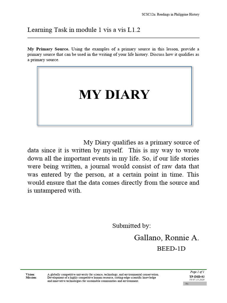 Learning Task 1.2 | PDF