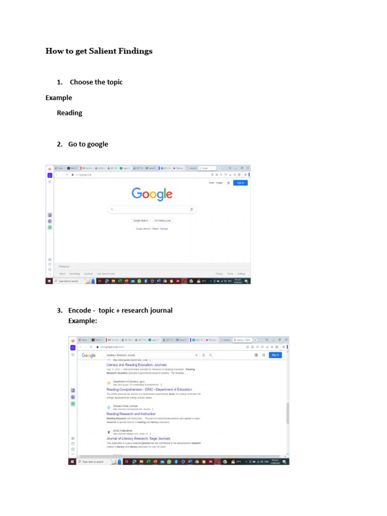 How To Get Salient Findings | PDF