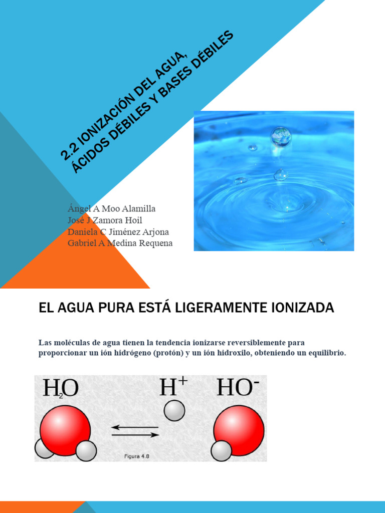 Ionización Del Agua, Ácidos Débiles y Bases Débiles | PDF | Ácido | Ph Ionización Del Agua, Ácidos Débiles y Bases Débiles | PDF | Ácido | Ph