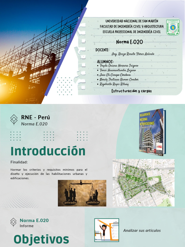 Norma E.020 | PDF | Física Aplicada e Interdisciplinaria | Ingeniero civil