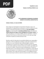Informe Justificado en Juicio de Amparo | PDF