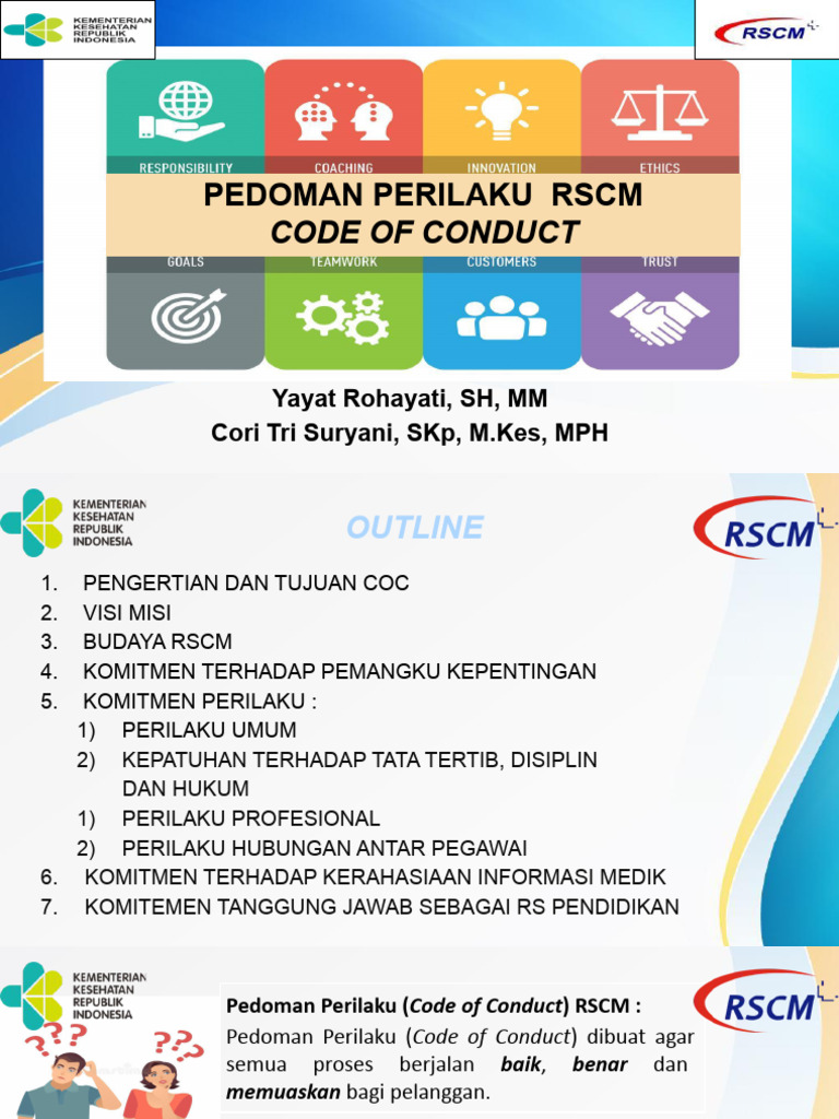 Pedoman Perilaku Pegawai RSCM | PDF