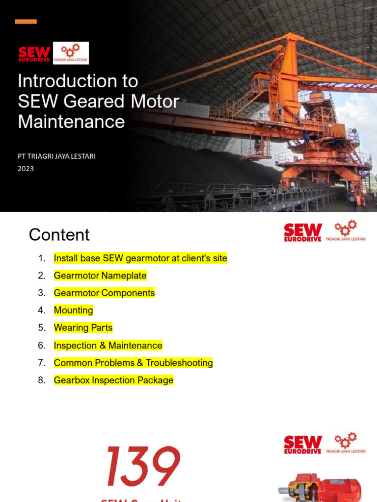 SEW Geared Motor Maintenance Guide | PDF | Lubricant | Gear