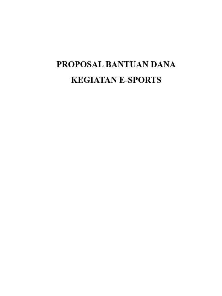 Proposal Kegiatan | PDF | Olahraga & Rekreasi