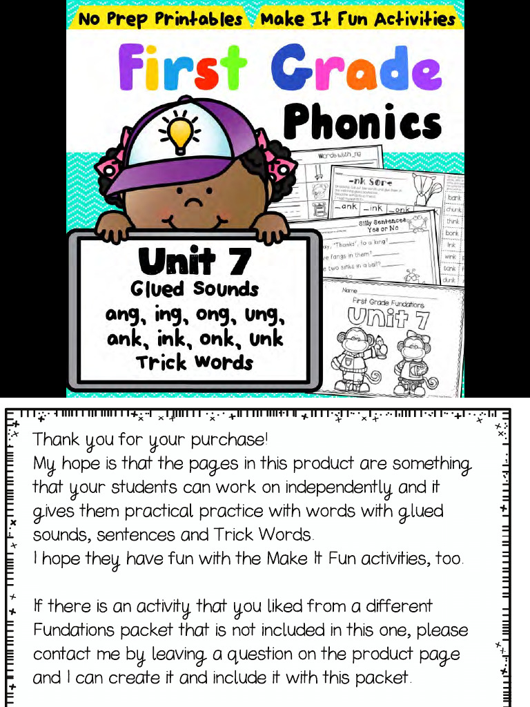 Phonics Unit 7 | Download Free PDF | Sink