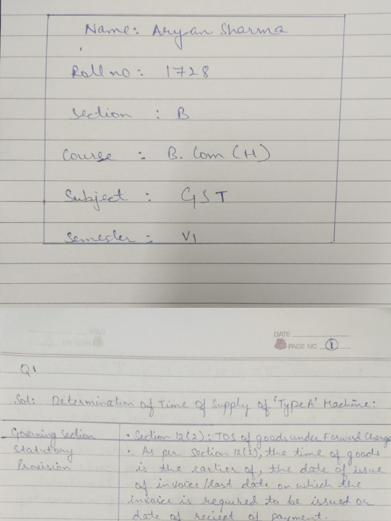 GST Assignment 1st | PDF