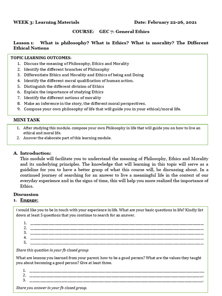 Understanding Ethics and Morality | PDF | Morality | Conscience