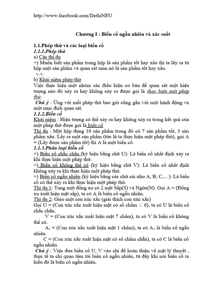 Bài Giảng LTXS&TKT - Thầy Hưng | PDF