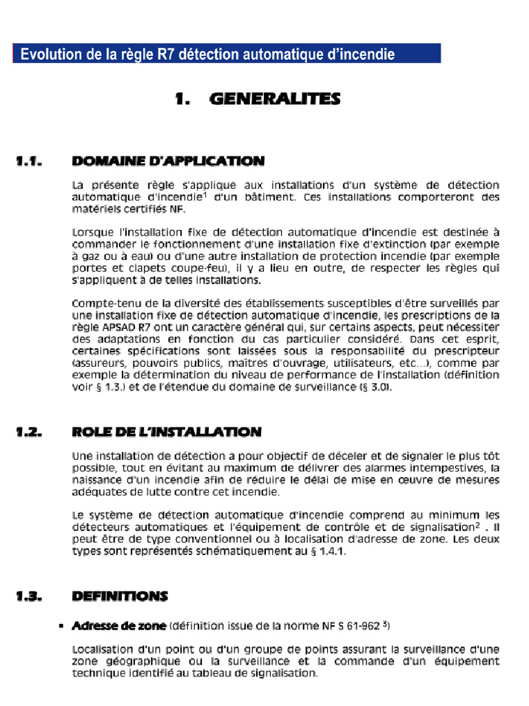 Norme APSAD R7 | PDF