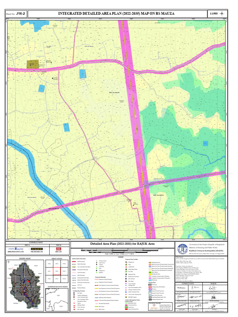 Integrated Detailed Area Plan (2022-2035) Map On Rs Mauza | PDF