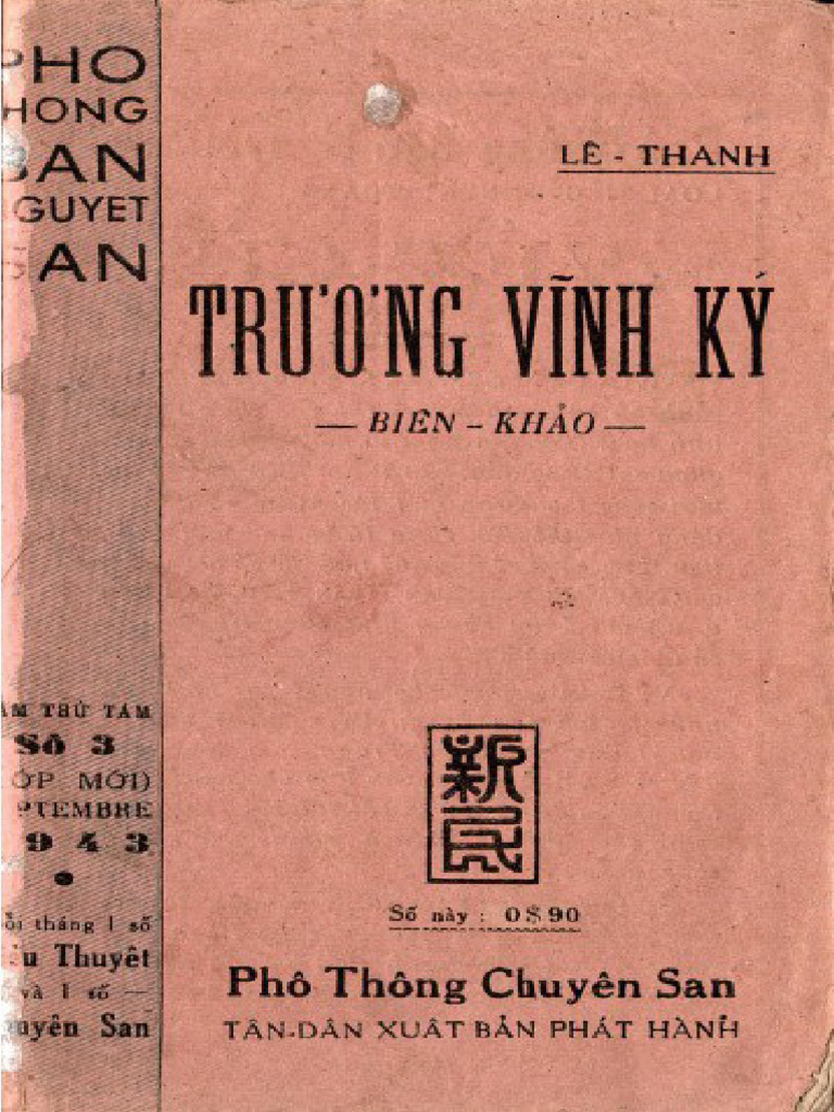 Truong Vinh Ky Bien Khao - Le Thanh | PDF