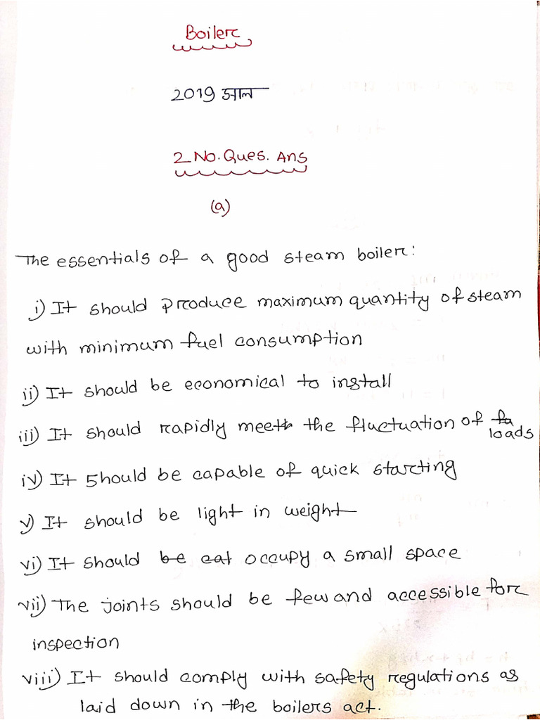 Boiler Question Solve | PDF