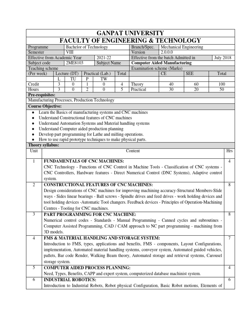 Computer Aided Manufacturing Pdf Numerical Control Machines