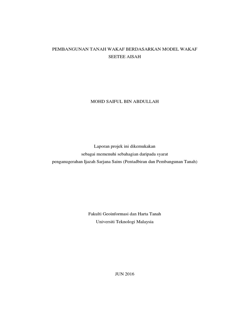 Mohd Saiful Abdullah MFGHT2016 | PDF | Karier & Perkembangan