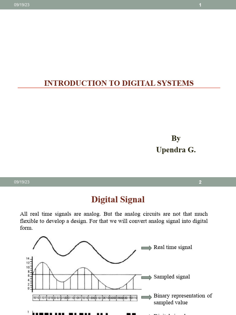 Intoroduction of Digital Systems | PDF | Logic Gate | Digital Electronics Intoroduction of Digital Systems | PDF | Logic Gate | Digital Electronics