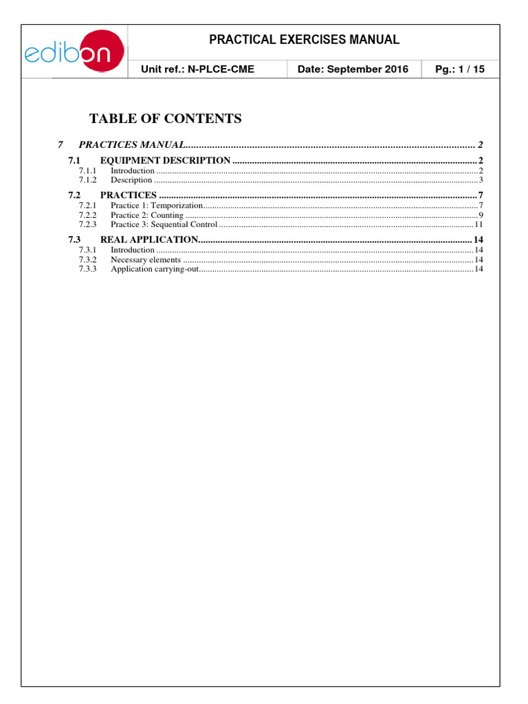 Practical Exercises Manual | PDF | Programmable Logic Controller | Computing