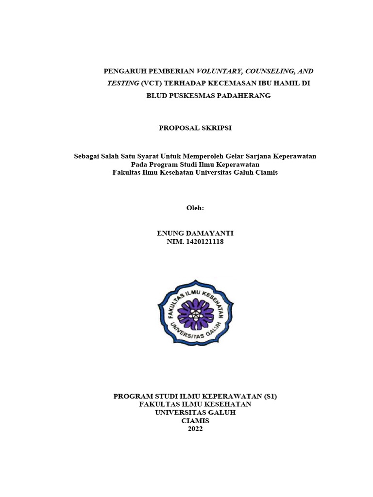 Proposal Enung Damayanti | PDF | Pengembangan Diri
