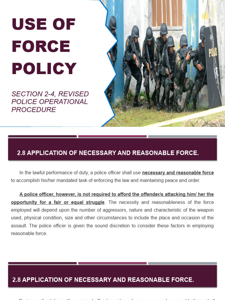 Use of Force Policy | PDF | Police | Use Of Force