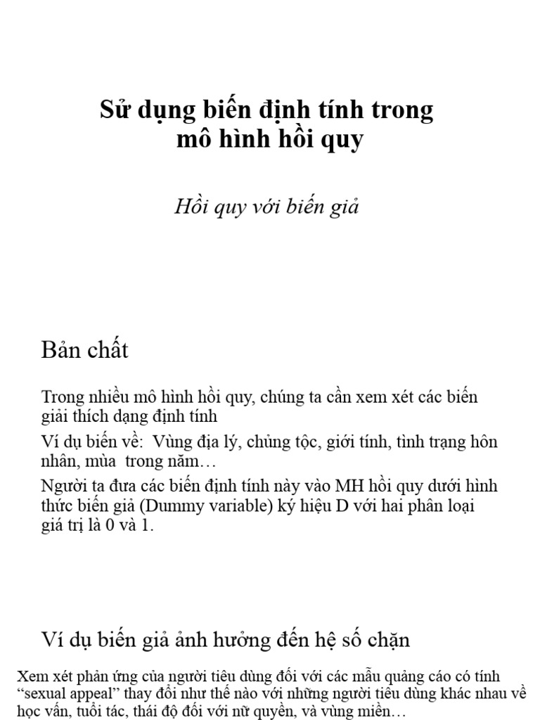 Dummy Variable | PDF