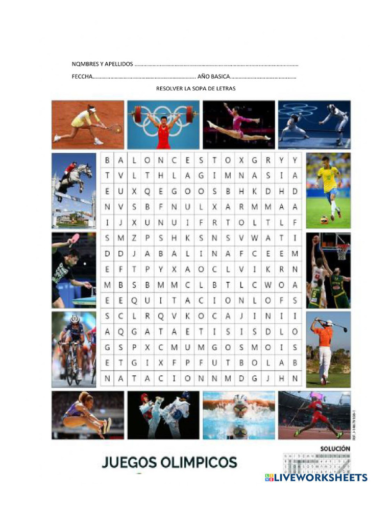 Ficha Olimpiadas | PDF