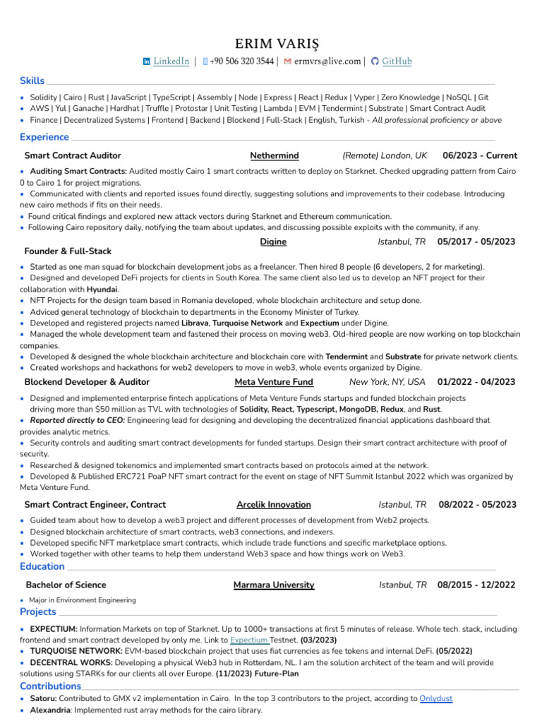 Erimvaris CV | PDF | Computing | Information Technology