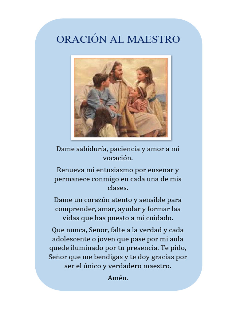 Oración Del Maestro | PDF