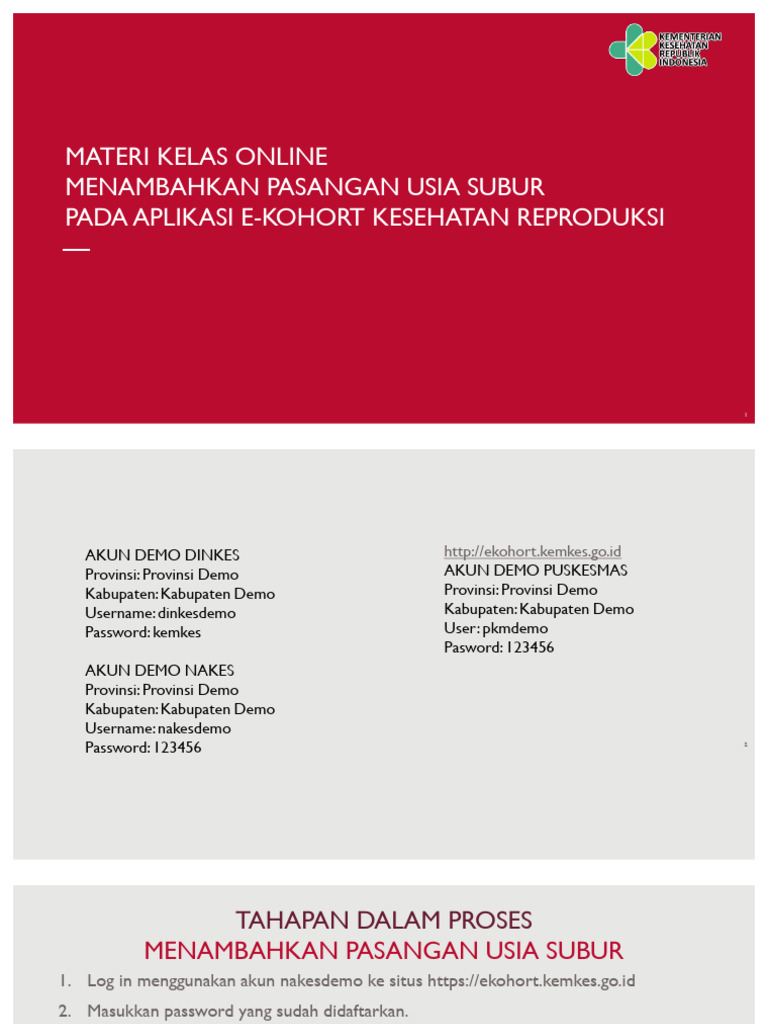 Tambah Pasangan Usia Subur di E-Kohort | PDF | Kesehatan Holistik ...