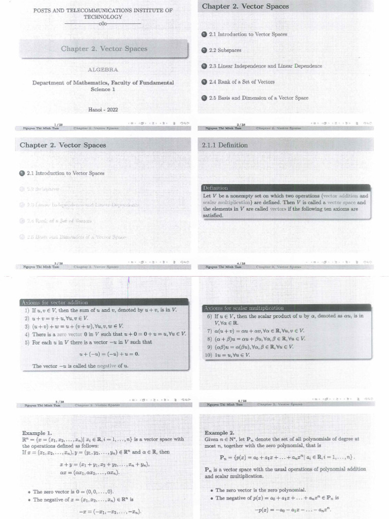 Chapter2 Vector Spaces | PDF