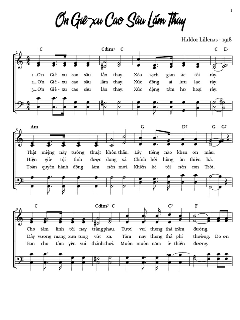 ƠN GIÊ-XU CAO SÂU LẮM THAY (TC 415) | PDF