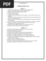 Programming in C Laboratory - CS3271 - Lab Manual | PDF | Computer ...