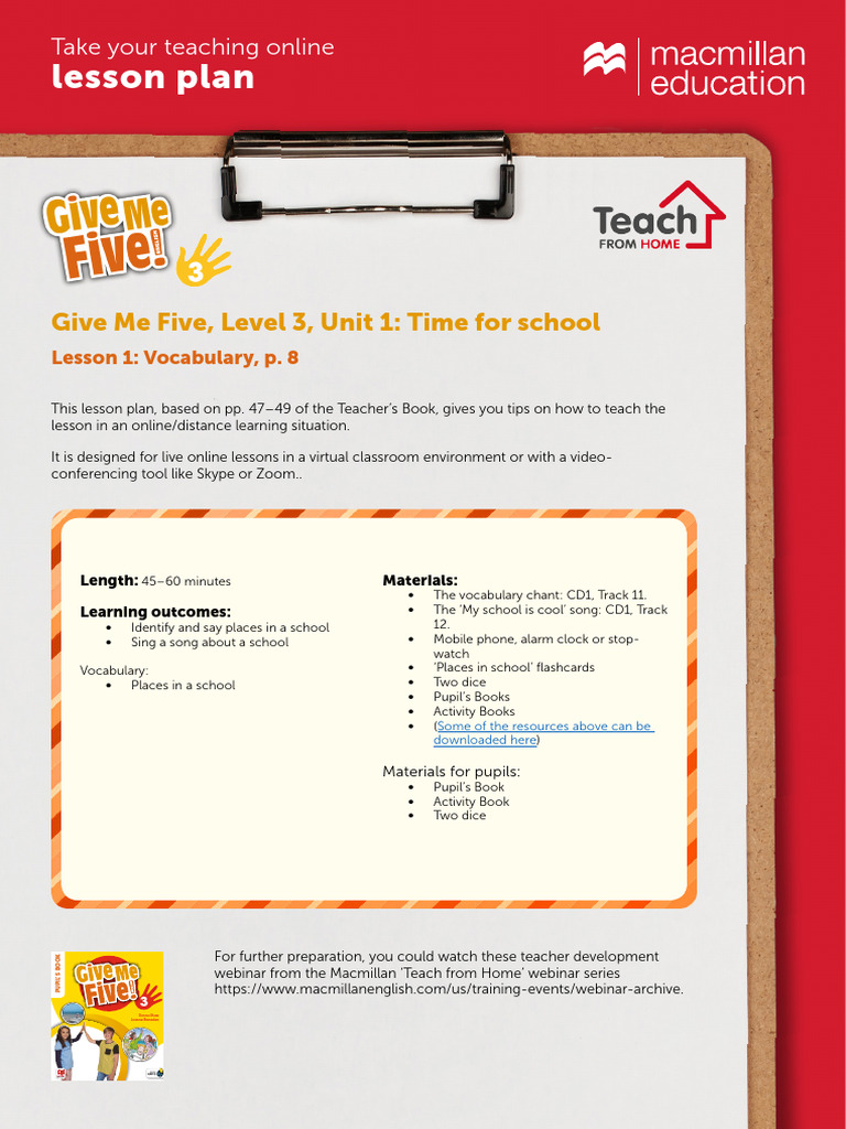 GM5 Level 3 Lesson Plan | Download Free PDF | Teachers | Lesson Plan