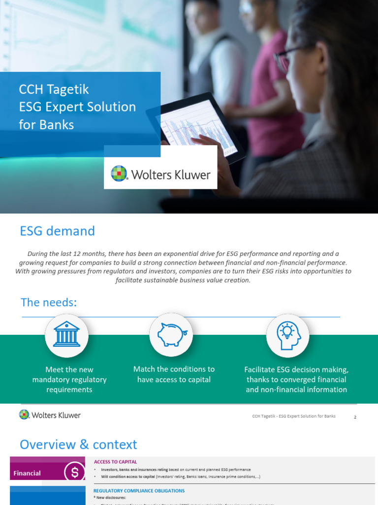 CASTELLANI_CCH Tagetik - ESG Expert Solution - Banks_61b8b4c786157e07784d2228 | PDF | Risk ...