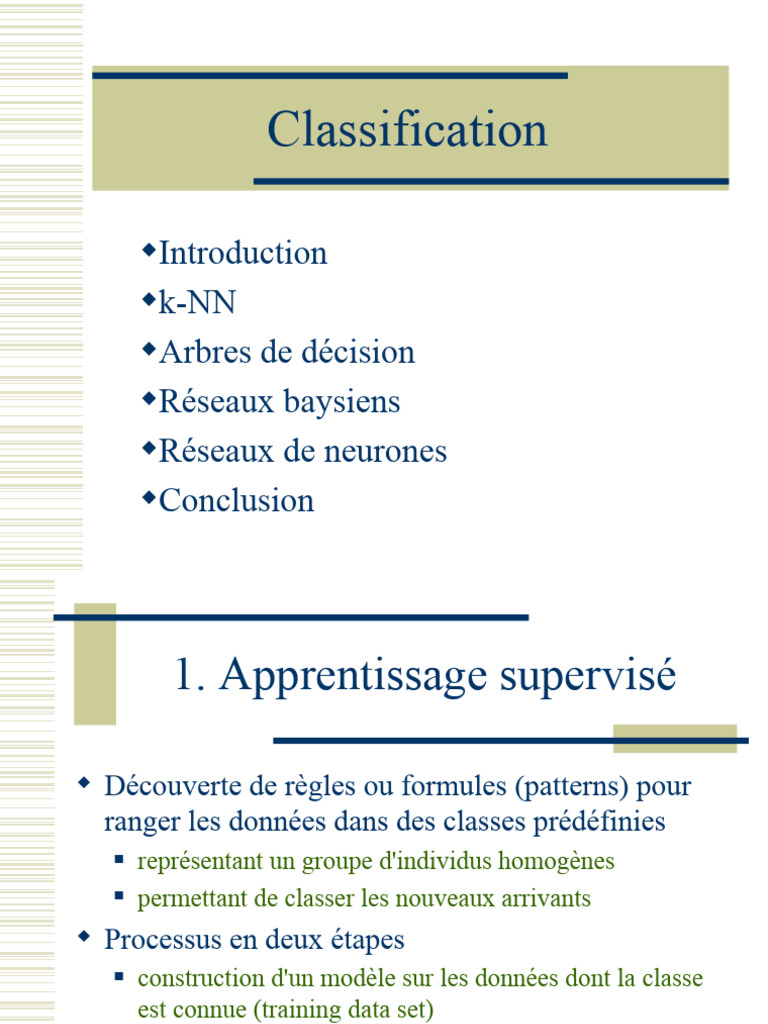 Classification | PDF | Apprentissage automatique | Réseau de neurones ...