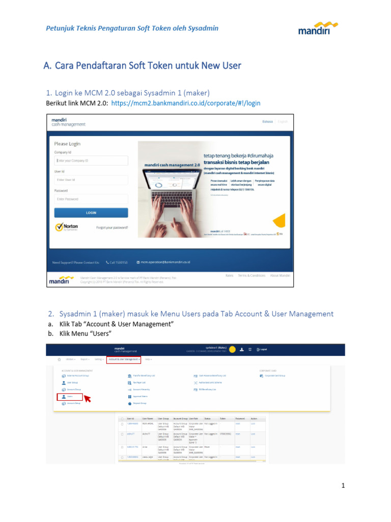 Panduan Aktivasi Soft Token Mandiri | PDF | Pengelolaan Keuangan & Uang ...