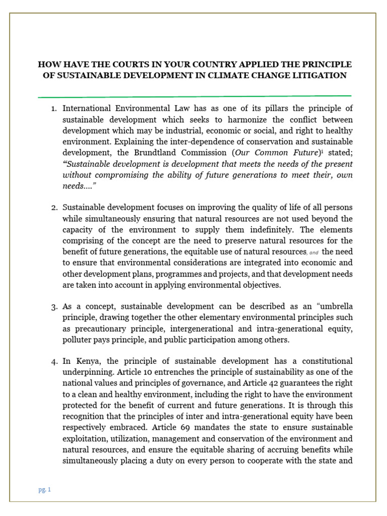 CLIMATE CHANGE-LITIGATION | PDF | Sustainability | Climate Change